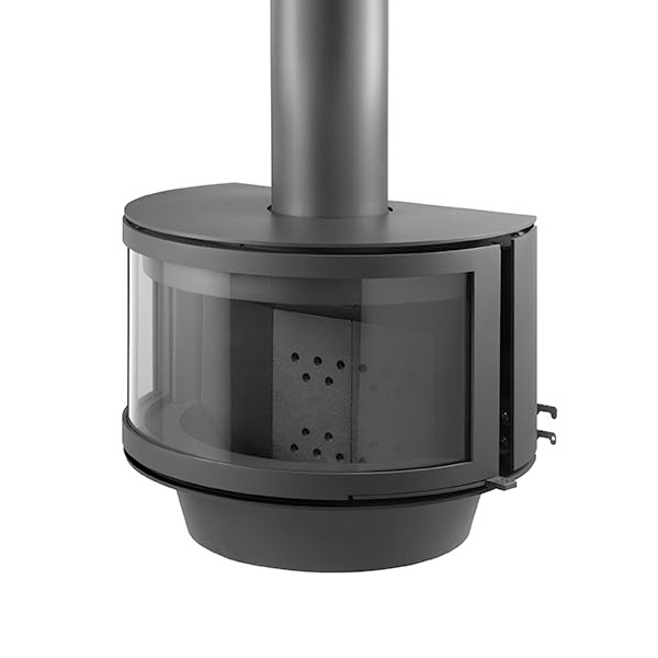Rocal Ronde Frontal Floor / Wall Mounted Wood Burning Stove - Bonfire