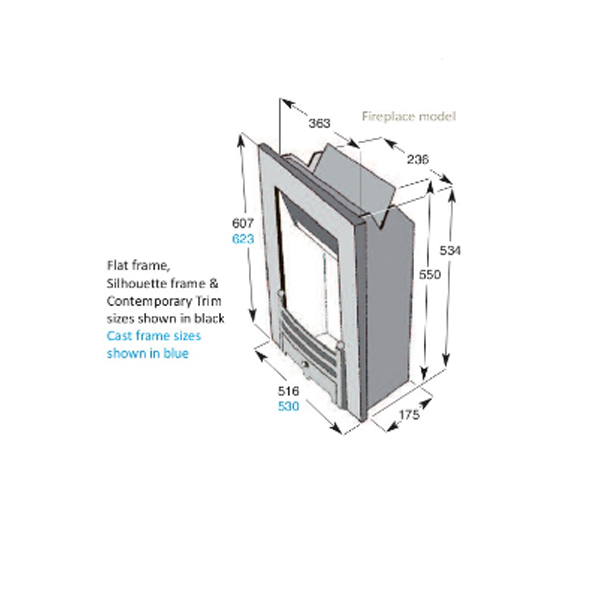 Nu Flame Energis Hotbox 3 button Control - Bonfire