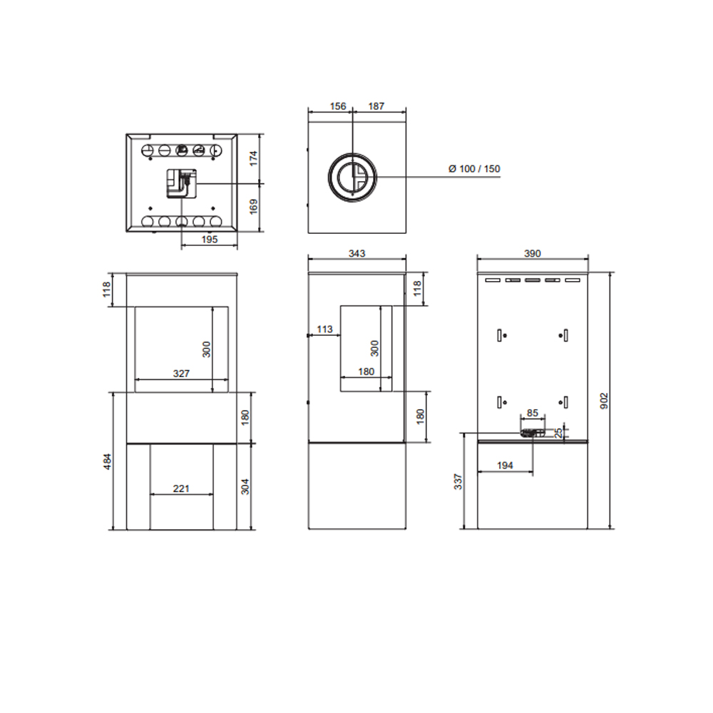 Wanders Onyx Gas Stove - Bonfire
