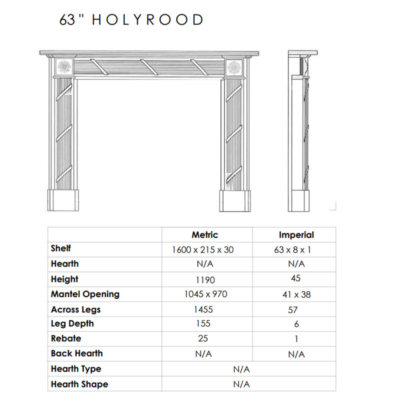 Holyrood Limestone Fireplace Surround - Bonfire